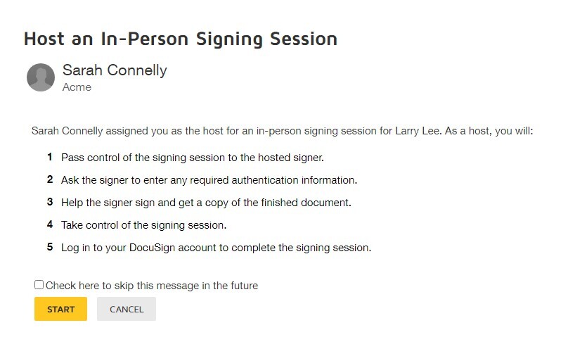 How to send an envelope to an in person signer | DocuSign