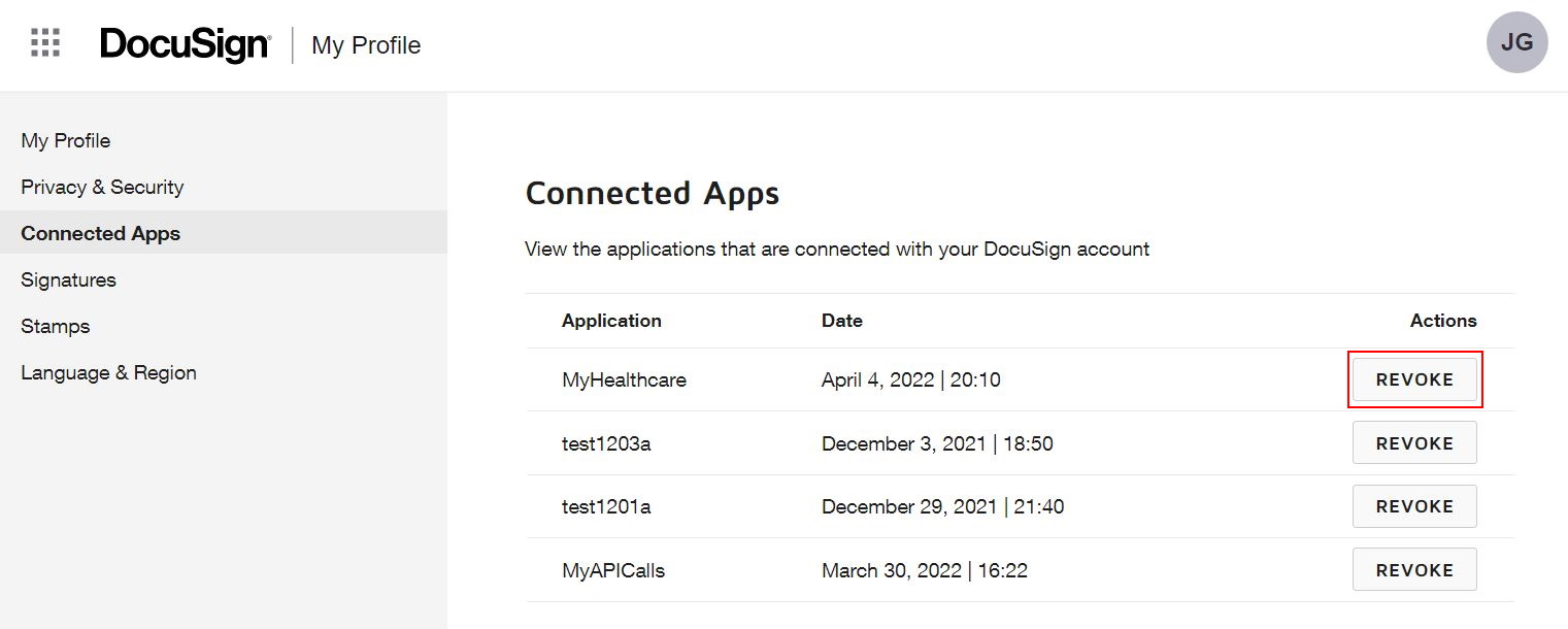 Obtain and revoke consent | DocuSign