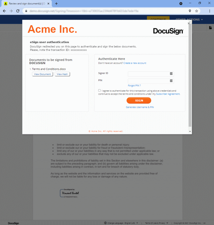 TSP API Flow | DocuSign